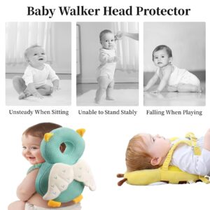 Baby Walker Head Protector Backpack Wear,Toddler Adjustable Baby Head Protection, Safety Pad Backpack for 5-24 Months Baby Learning Walking Crawling,Baby Head Protection Pad (Bee)