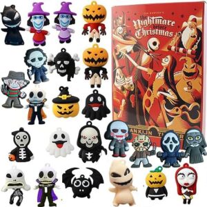 2023 new halloween christmas scary doll advent calendar 2023 kids - 24 day halloween countdown calendar, pre-christmas doll nightmare advent calendar gift (a+halloween)