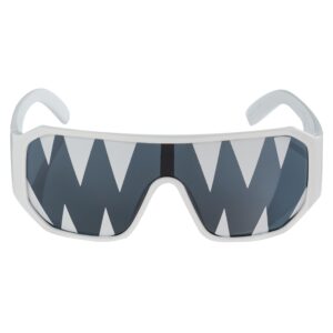 Costume Agent Macho Wrestler Man Madness Glasses Halloween Costume Accessory Cosplay Sunglasses (Zig Zag White)