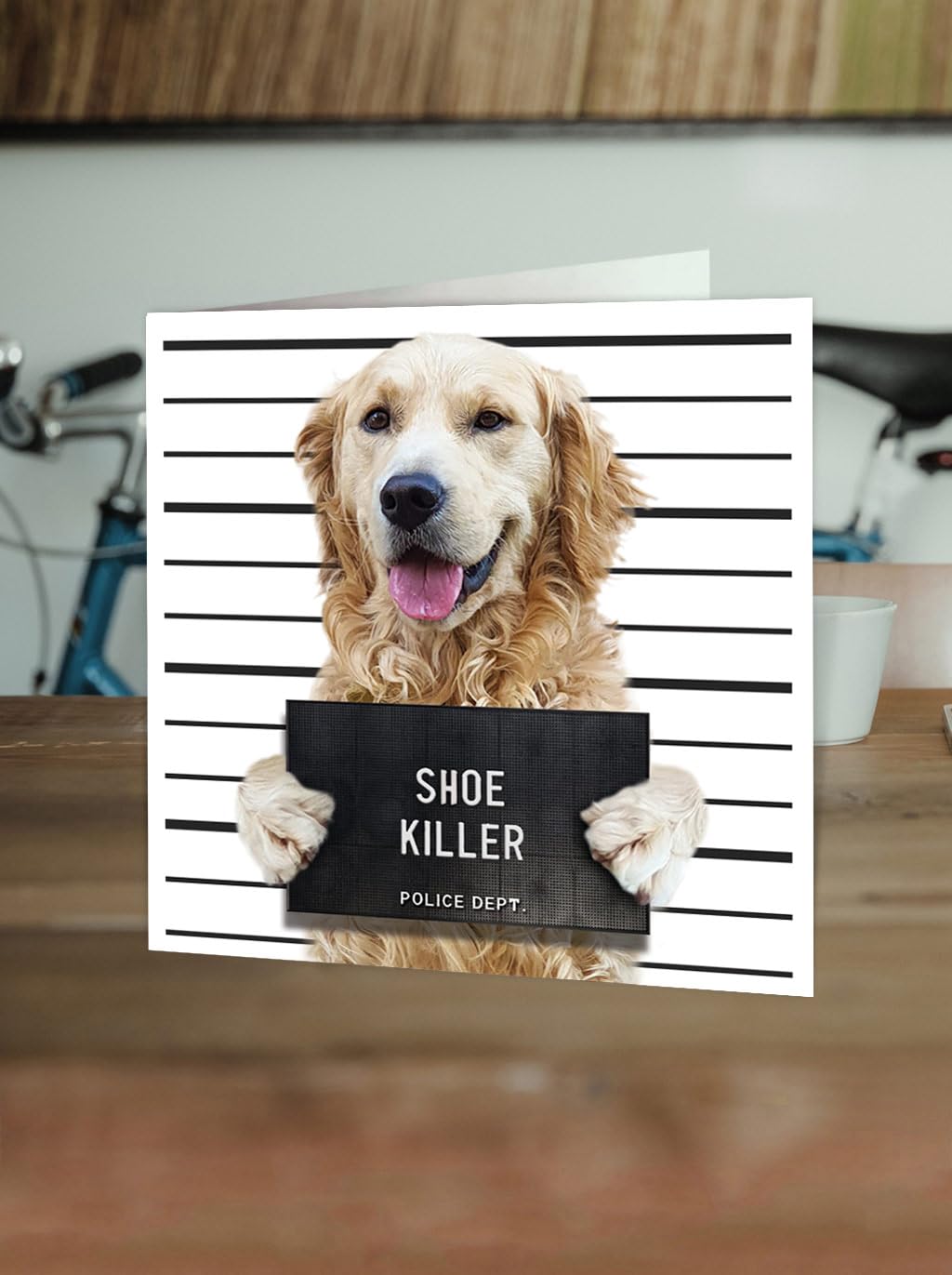 Brainbox Candy - Funny Birthday Cards - 'Shoe Killer' - Cute Dog Cards - Golden Retriever Dog Owners - Pet Dog Lovers - Cheeky Birthday Cards for Him Her Men Women Partner Friend