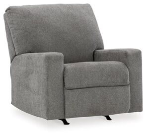 signature design by ashley deltona casual manual rocker recliner, gray