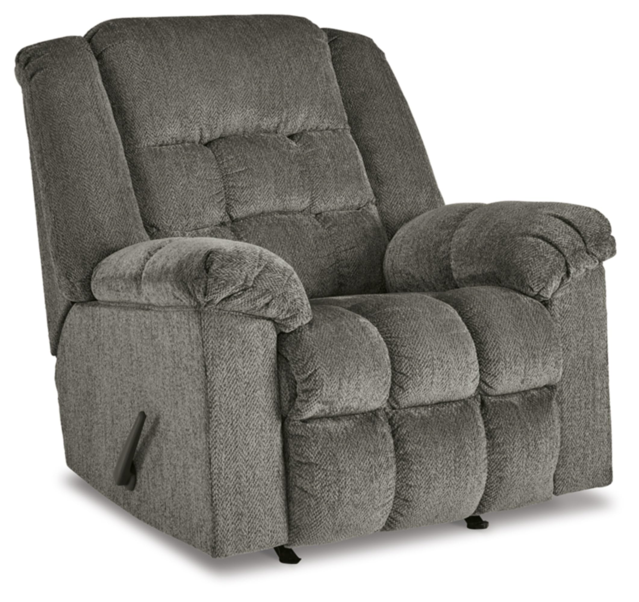 Signature Design by Ashley Kegler Contemporary Tufted Manual Rocker Recliner, Gray