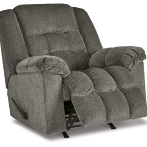 Signature Design by Ashley Kegler Contemporary Tufted Manual Rocker Recliner, Gray