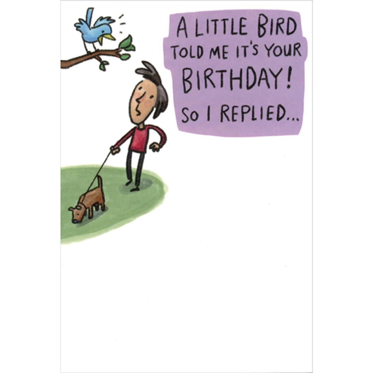 Recycled Paper Greetings Little Bird Told Me Funny/Humorous Birthday Card