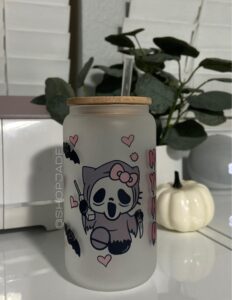 hk hello kawaii kitty cup, iced coffee cups, kawaii cat kitty lover cup, kawaii kitty decorations, tumbler beer can 16oz glass cup