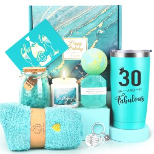 30th birthday gifts for her, 30th birthday gifts for women, 30 and fabulous 30th birthday gift ideas, 30 30th birthday gift baskets for 30 year old mom sister friend wife coworker born in 1994