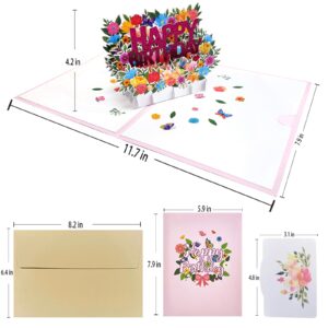 OJsensai Happy Birthday Pop Up Card for Women Men, Sweet Bday Gift for Him Her, Funny Bday Popup Card for Daughter Son, Best Birthday Gift Idea for Girlfriend Boyfriend