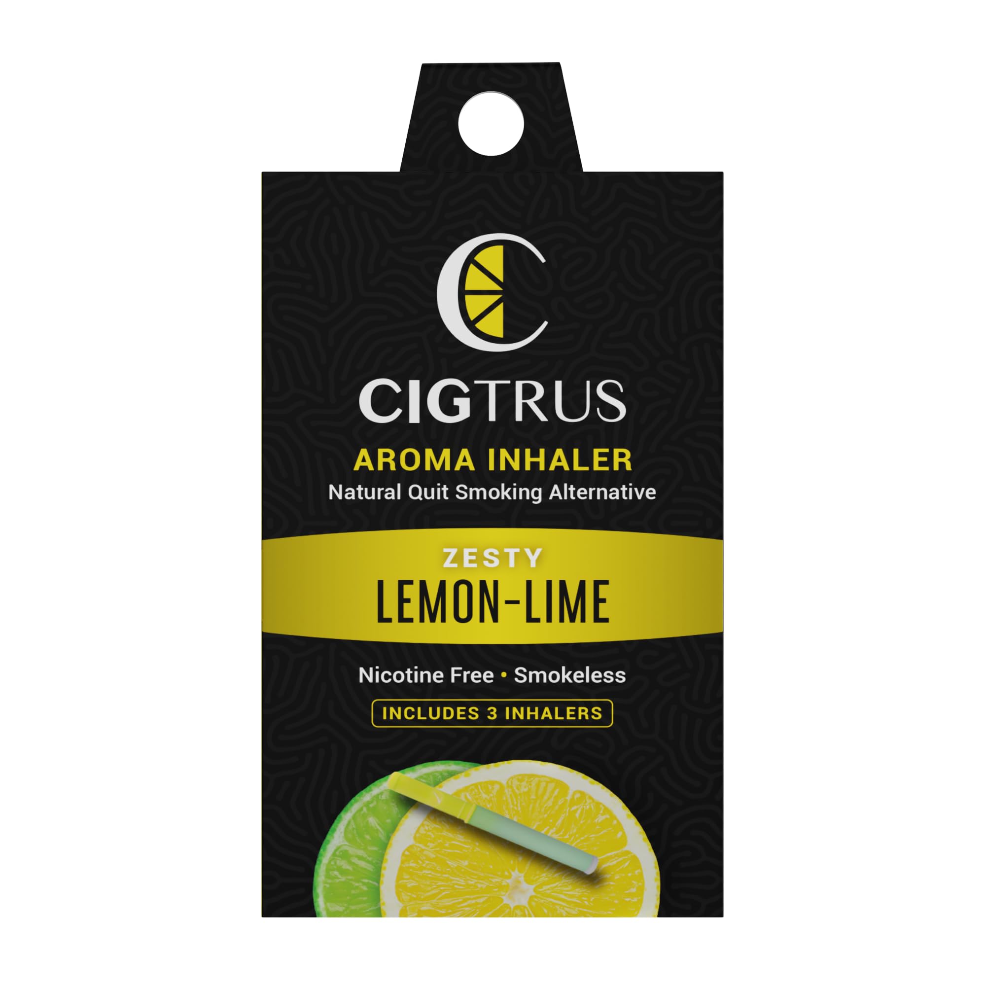 Cigtrus Smokeless Air Inhaler - Natural Smoking Alternative | Tobacco-Free, Nicotine-Free, & Non-Electric | Oral Fixation Craving Relief - Quit Smoking Aid & Stop Vaping Aid | Lemon Lime- 1 Piece