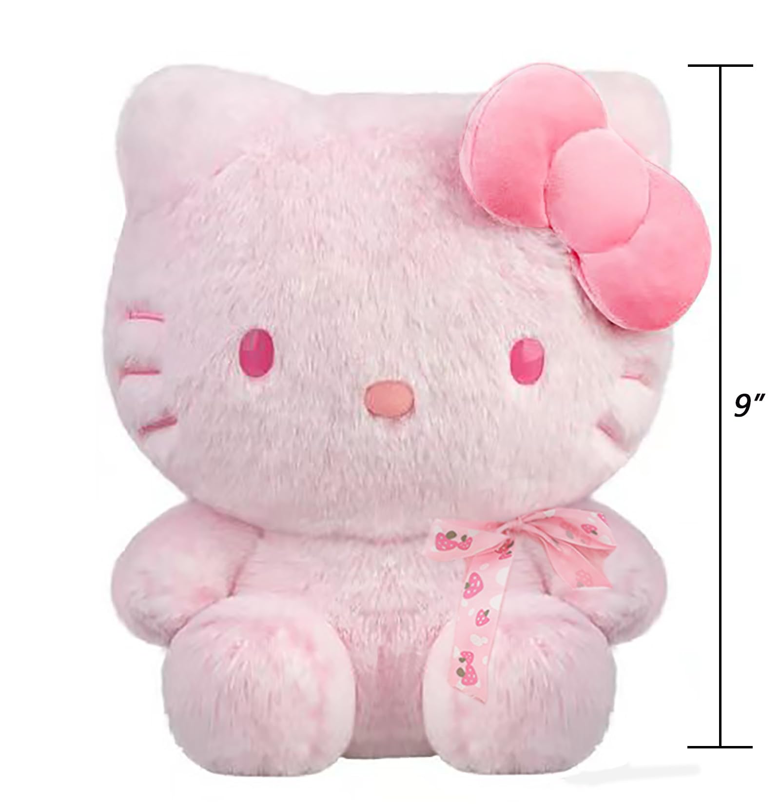 Comtaric 9 Inch Pink Kitty Plush - The Perfect for Birthdays, Halloween, and Christmas