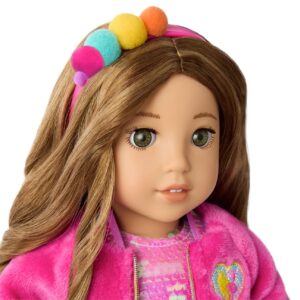 American Girl x DreamWorks Trolls Truly Me 18-inch Doll Clothes Fuzzy Fuchsia Sparkle Outfit with Jacket, 7 pcs, Ages 6+