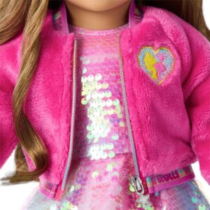 American Girl x DreamWorks Trolls Truly Me 18-inch Doll Clothes Fuzzy Fuchsia Sparkle Outfit with Jacket, 7 pcs, Ages 6+