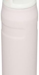 Stanley IceFlow Cap and Carry+ Water Bottle 24 OZ | Wide Mouth Twist Lid | Lightweight & Leakproof for Travel & Gym | Insulated Stainless Steel | BPA-Free | Rose Quartz Glimmer