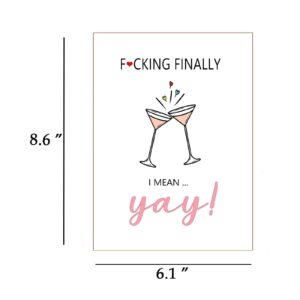 Dapofajo Congrats Engagement Card, Wedding Card for Newlywed, Humour Marriage Card for Bride Groom, Funny Wedding Shower Card