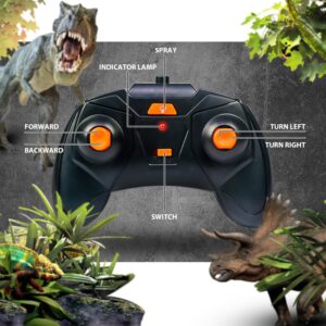 ZDCZ Remote Control Dinosaur Car, 2.4GHz RC Monster Truck Toys for Boys, Dinosaur Toys with Light, Sound & Spray, Indoor Outdoor All Terrain Electric Hobby RC Car Toys for 3 4 5 6 7 8-12 Kids