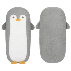 leokawin long penguin plush body pillow, cute cartoon penguin stuffed animals doll, soft long penguin plush toys, kawaii stuffed penguin plushie throw pillow gift for kids boys girls