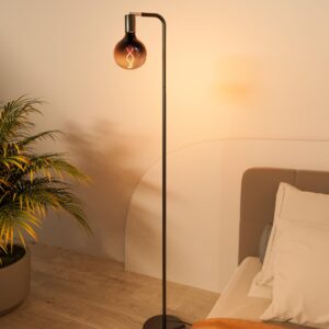 YIKBIK Modern Floor Lamps with Light Bulb, Industrial Floor Lamp for Living Room 5" Light Bulb 69" Tall Bright Warm White Standing Lamp, E26 Socket, On/Off Foot Switch for Office Bedroom