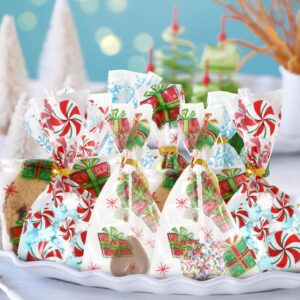 Gift Boutique 600 Small Christmas Treat Bags 3" x 5" with 600 Twist Ties Holiday Plastic Cellophane Bag for Making Your Own Lollipop Cake Pops Candy Lolly Chocolate & Cookies Easy Gift Wrapping Cello