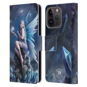 head case designs officially licensed anne stokes stargazer fairies leather book wallet case cover compatible with apple iphone 15 pro