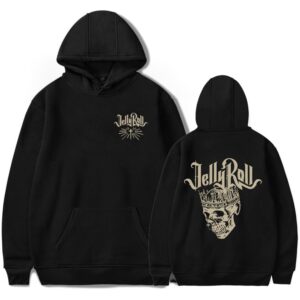 zjhxqevc jelly roll whitsitt chapel crown skull hoodie women men long sleeve sweatshirt streetwear 2023 merch (3x-large,black)