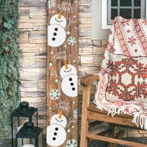 Christmas Welcome Stencils for Painting on Wood,Let It Snow Stencil for Porch Sign Merry Christmas Believe Snowman Drawing Templates for Shirts Pillow Cover Door Hanger Decor（11/12p）