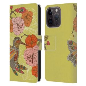 head case designs officially licensed valentina hummingbird flower birds leather book wallet case cover compatible with apple iphone 15 pro