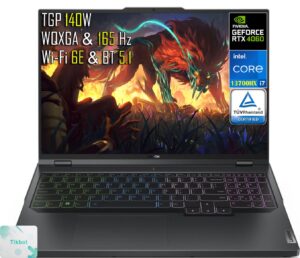 lenovo legion pro 5i 16" lcd gaming laptop, 16" wqxga 165hz ips display, intel core i7-13700hx, geforce rtx 4060 （tgp 140w）, win 11 home, w/mouse pad (32gb ram | 1tb pcie ssd)