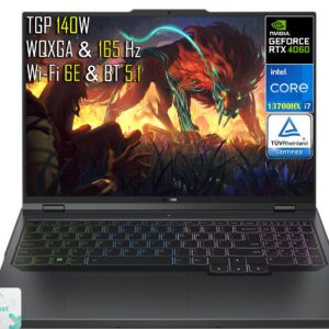 Lenovo Legion Pro 5i 16" LCD Gaming Laptop, 16" WQXGA 165Hz IPS Display, Intel Core i7-13700HX, GeForce RTX 4060 （TGP 140W）, Win 11 Home, W/Mouse Pad (32GB RAM | 1TB PCIe SSD)