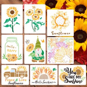 flower stencils for painting, ideal spray paint stencil for wall decor and crafts, enhance your creations with detailed flower designs, sunflower stencils large wall stencils