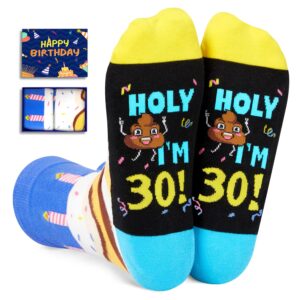 happypop 30th birthday gift ideas socks - 30th birthday gifts for her him, best cool gifts for 30 year old women men