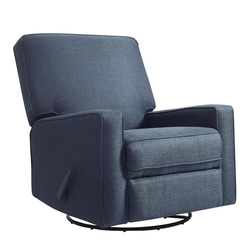 EASELAND 360 Swivel Rocking Recliner Chair, Comfy Upholstered Glider Rocking Recliner Chair, Single Gider Rocker Sofa Chair with Lumbar Support for Living Room, Bedroom