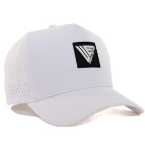 urban effort hydro performance hat-water-resistant baseball cap-men and women-great snapback for golf, adventure,lake,workout (white, curved bill)