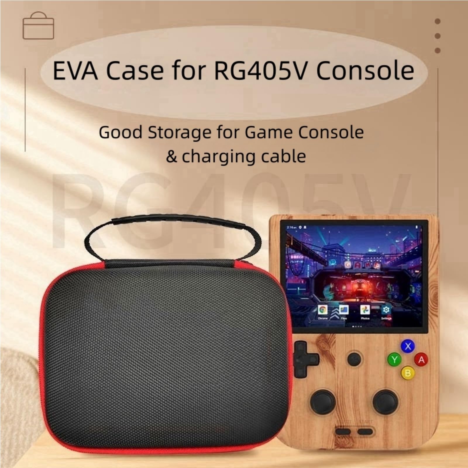 JiangJiangBao EVA Hard Case for RG405V Handheld Game Console, Hard Carrying Case Compatible with RG405V Video Gaming Console, Drop-proof & Wear-resistant Case