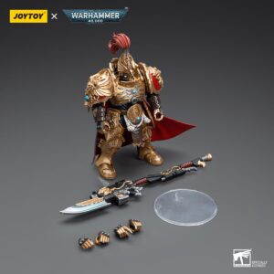 LEBOO JOYTOY Warhammer 40k Adeptus Custodes Shield Captain with Guardian Spear 1/18 Scale Action Figure 4.88in height Joy Toy Models