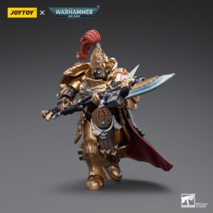 LEBOO JOYTOY Warhammer 40k Adeptus Custodes Shield Captain with Guardian Spear 1/18 Scale Action Figure 4.88in height Joy Toy Models