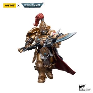 LEBOO JOYTOY Warhammer 40k Adeptus Custodes Shield Captain with Guardian Spear 1/18 Scale Action Figure 4.88in height Joy Toy Models