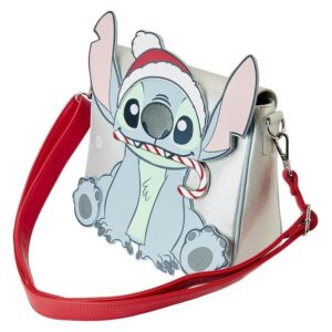 Loungefly Disney Stitch Holiday Glitter Crossbody Bag