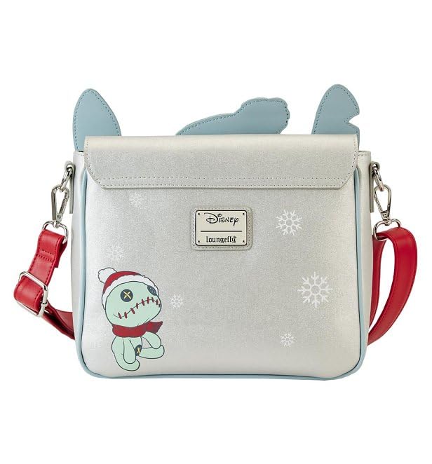 Loungefly Disney Stitch Holiday Glitter Crossbody Bag