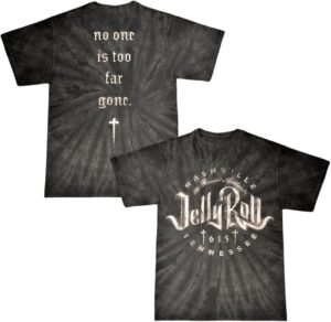 marllegebee jelly roll merch 2023 world tour tie dye t-shirt crewneck short sleeve tee women men hip hop clothes (jy11845a01,xxxl)