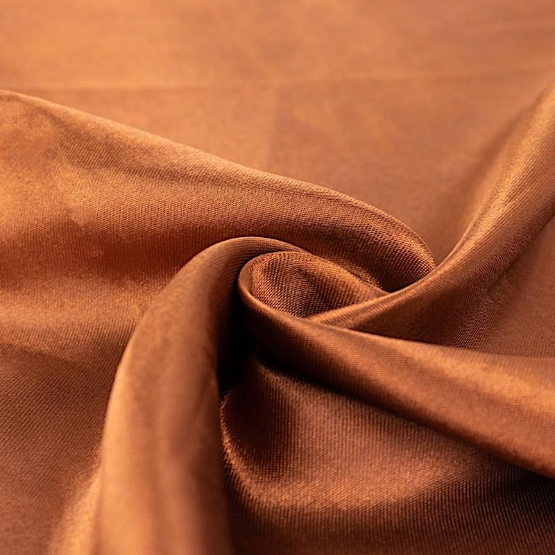 BalsaCircle 54-Inch x 10 Yards Cinnamon Brown Satin Fabric by The Bolt - Wedding Party Decorations Sewing DIY Crafts Costumes