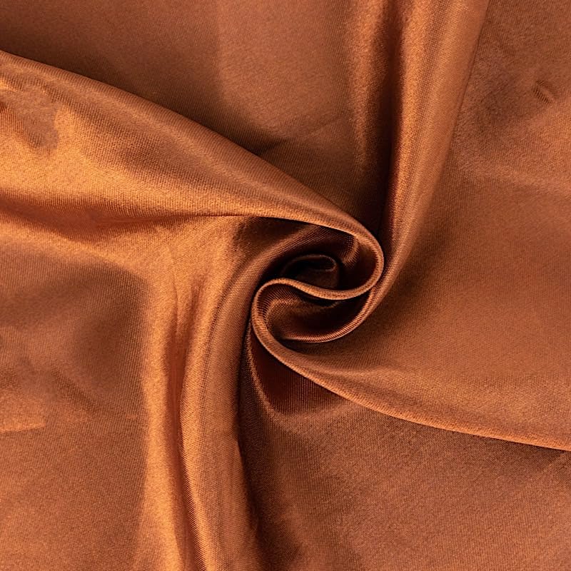 BalsaCircle 54-Inch x 10 Yards Cinnamon Brown Satin Fabric by The Bolt - Wedding Party Decorations Sewing DIY Crafts Costumes