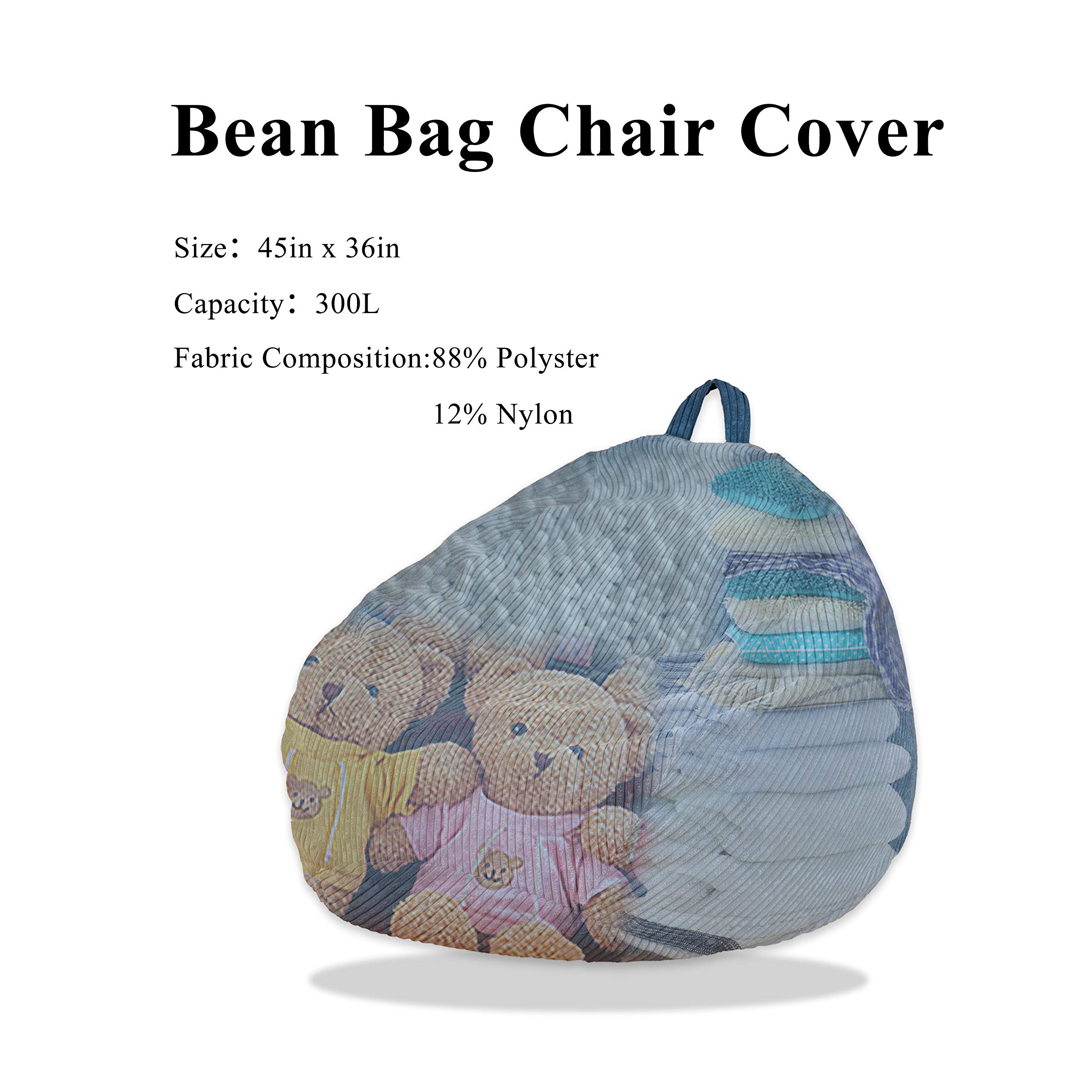 Bean Bag Chairs (No Filler),Bean Bag Cover,Stuffed Animal Storage Toddler Bean Bag for Adults,Kids,Teens,Large Bean Bag for Pink