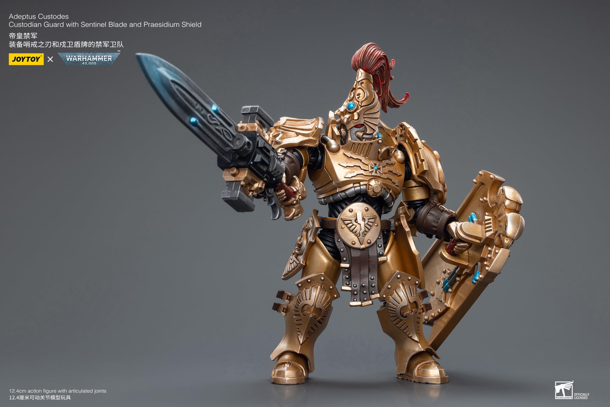 JoyToy Warhammer 40K: Adeptus Custodes Custodian Guard with Praesidium Shield 1:18