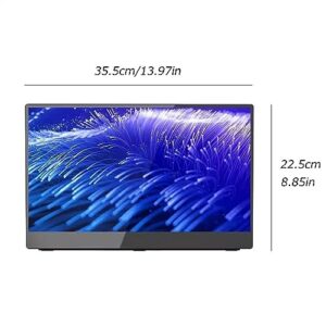 Portable Monitor for Laptop 15.6-inch 4K HDR Monitor Office Gaming Host Expansion Screen IPS External Screen 3840 * 2160 Resolution Multi-Function Secondary Screen External Screen (Size : Non-Touch)