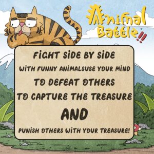 Animal Battle Party Card Games For Family Game Night - Best Gift For Adults, Teens & Kids And Fans Of Family Games , Board Games And Card games - Easy Fun Family Party Games - 2-8 Players - Age 7+