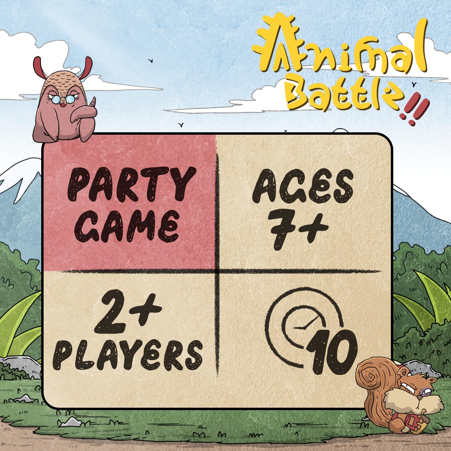 Animal Battle Party Card Games For Family Game Night - Best Gift For Adults, Teens & Kids And Fans Of Family Games , Board Games And Card games - Easy Fun Family Party Games - 2-8 Players - Age 7+