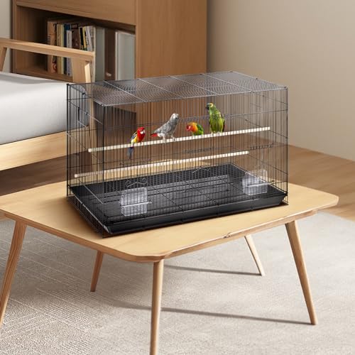 VEVOR 30 Inch Flight Bird Cage, Stackable Bird Cage Parakeet Cage with Slide-Out Tray and Handle, Small Parrots Birdcage for Cockatiels Budgies Conure Macaw Finch Lovebirds Canaries Pigeons