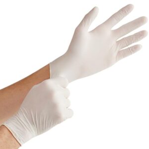 Noble Powdered Disposable Latex Gloves for Foodservice - Small Size - Pack of 100