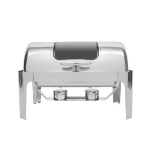 PaNeTnya 13.5L Chafing Dish Buffet Set,Stainless Steel Professional Chafers and Buffet Warmers Set with Visible Window,Food Warmer for Homes,Kitchens,Restaurants (2 Grid)