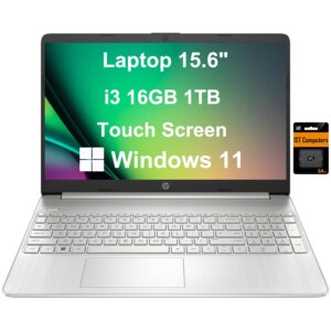 hp 15 pavilion touchscreen laptop (15.6" hd touch, 16gb ram, 1tb ssd, intel core i3 (> i5-1035g4)) home & student laptop, narrow-bezel, long battery life, webcam, fast charge, windows 11 home