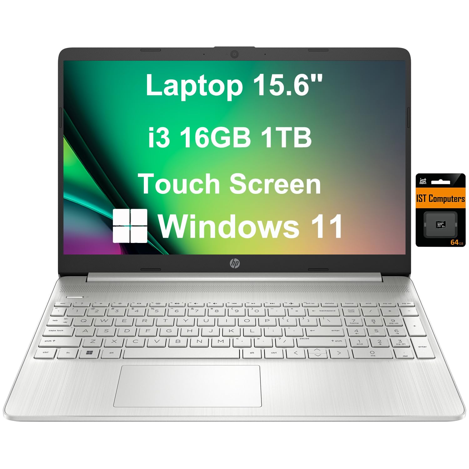 HP 15 Pavilion Touchscreen Laptop (15.6" HD Touch, 16GB RAM, 1TB SSD, Intel Core i3 (> i5-1035G4)) Home & Student Laptop, Narrow-Bezel, Long Battery Life, Webcam, Fast Charge, Windows 11 Home